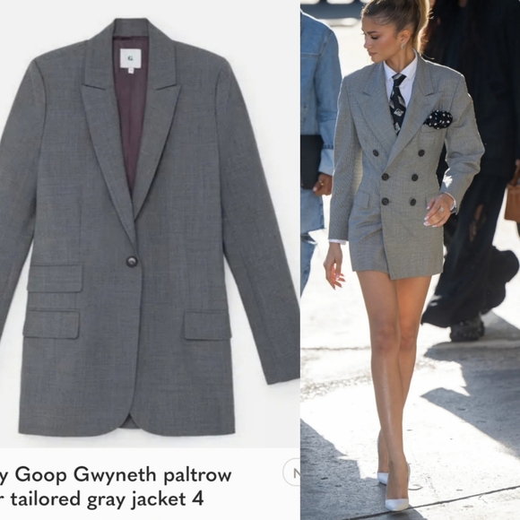 Goop | Jackets & Coats | G Label By Goop Zendaya Vibes Gwyneth Paltrow Mag Cover Tailored Gray ...